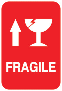 Fragile - Fragile sticker "Fragile" LH-FRAGILE-V-11200-0-14 – LabelHeaven