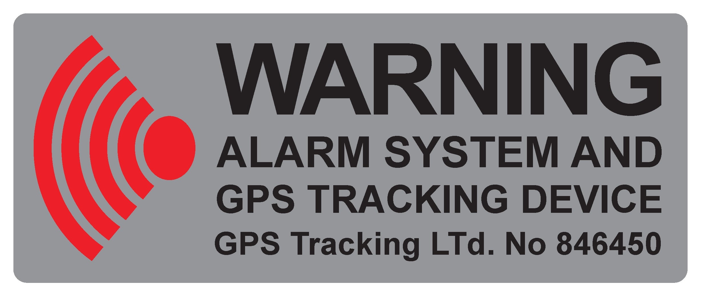 Alarm sticker material: matt silver – LabelHeaven