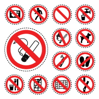 Prohibition sticker – LabelHeaven